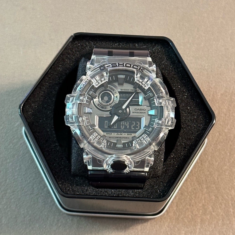 G-Shock Clear Silver Semi Transparent Analog Digital … - Gem